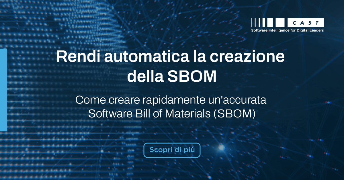 Rendi automatica la creazione della SBOM